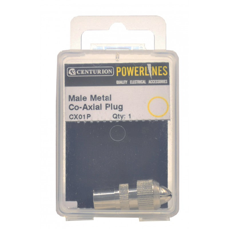 Male Metal Co-Axial Plug – Essentials