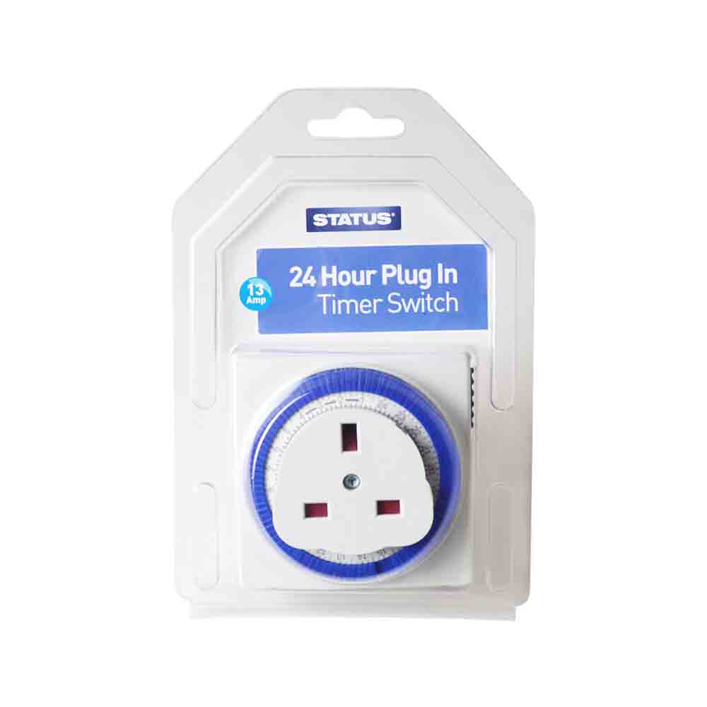 Status 24 Hour Plug In Timer Switch (Square) – Essentials